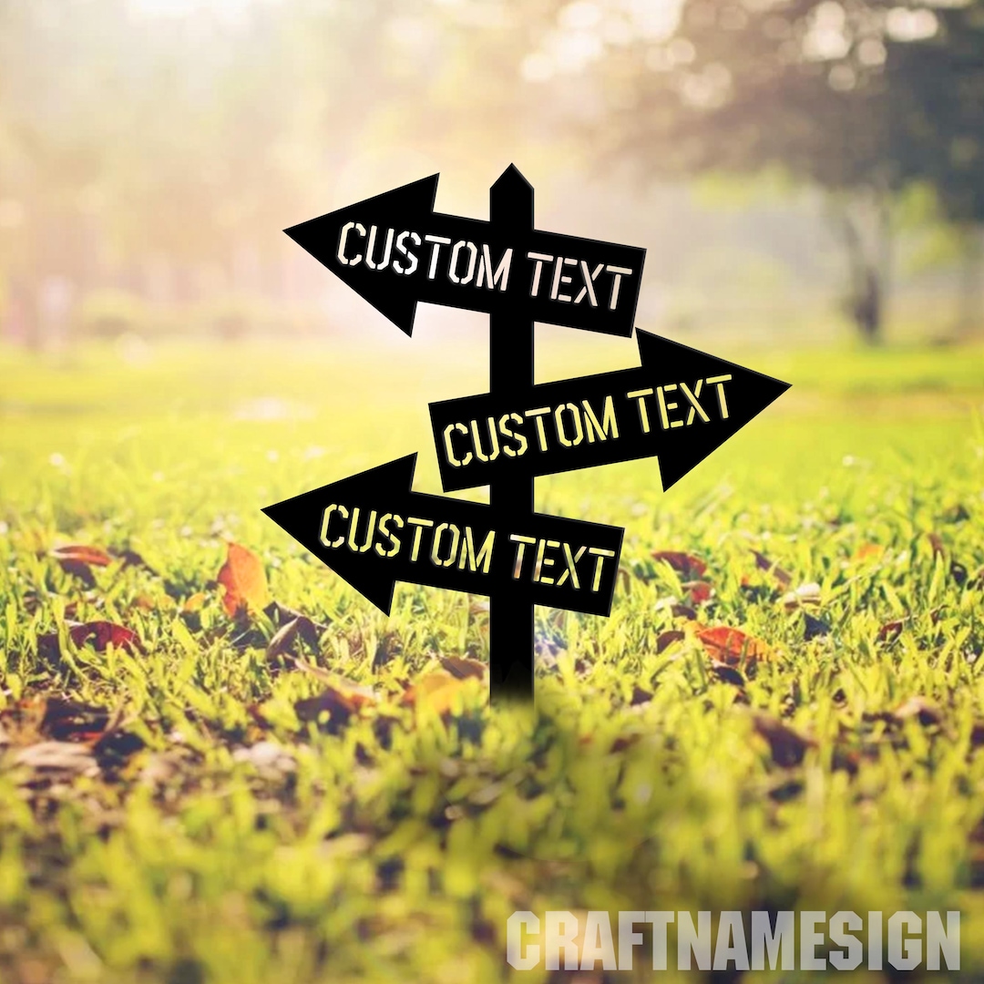Custom Destination Arrow Metal Stake, Address Stake, Custom Directional ...