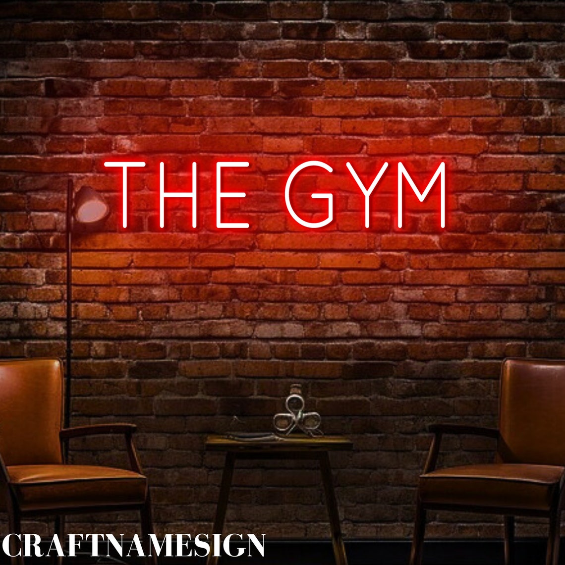 The Gym Neon Sign for Gym and Fitness Club Led Decoration, Custom Neon ...