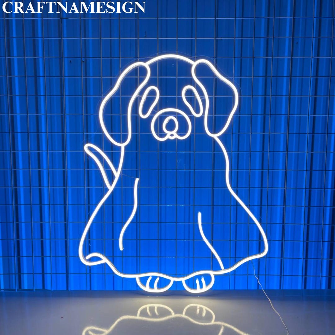Dog Ghost Halloween Neon Sign, Spooky Dog Ghost Led Sign, Custom Neon ...