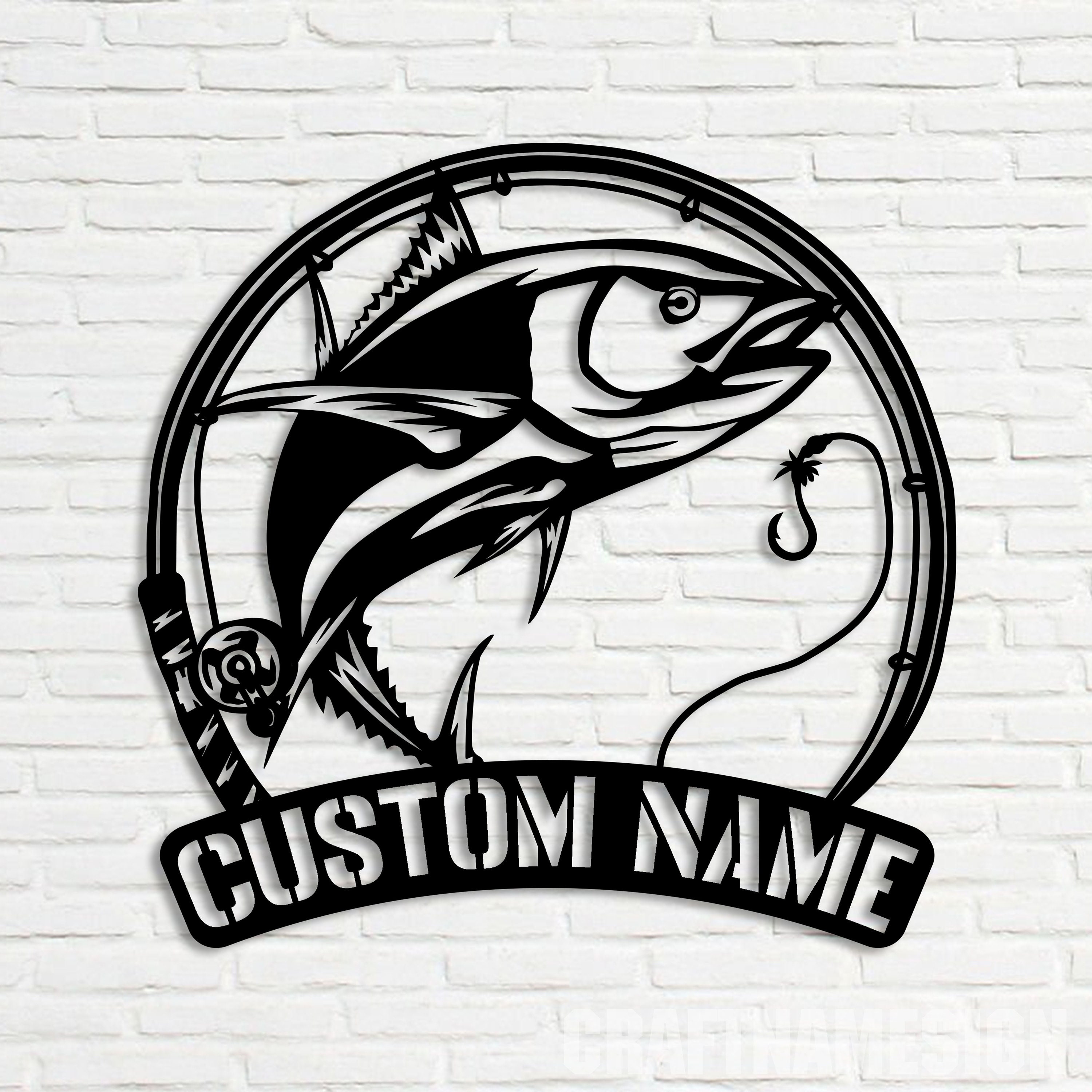 Custom Tuna Fish Metal Sign, Tuna Fish Metal LED Decor, Personalized ...