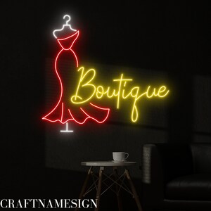 Fashionable Dress Boutique Neon Sign, Clothing Boutique Led Sign ...