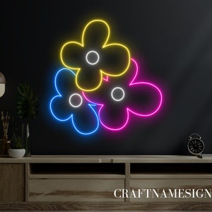 Colorful Flowers Neon Sign, Flower Shop Neon Sign, Custom Neon Sign ...