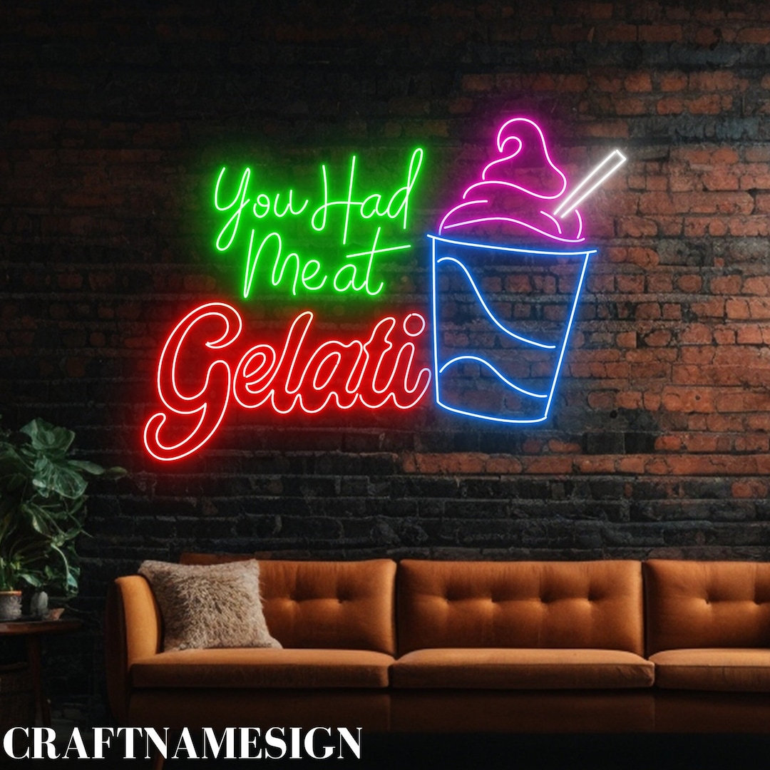 You Had Me at Gelati Led Light up Ice Cream Shop, Ice Cream Dessert ...