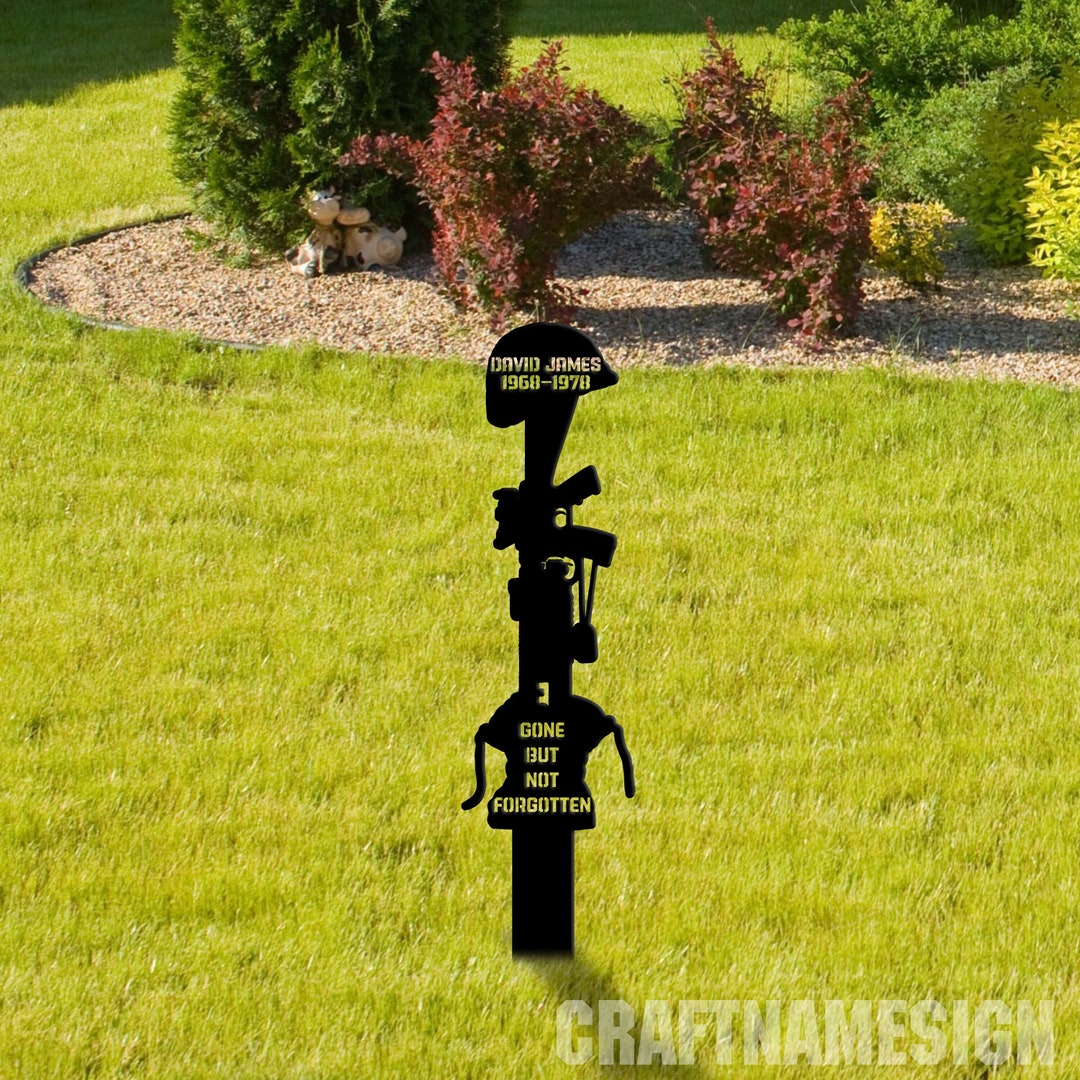 Soldier Gone but Not Forgotten Memorial Stake, Custom Soldier Grave ...
