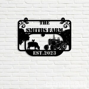 Outdoor Personalized Metal Farm Sign, Outdoor Welcome Metal Sign ...
