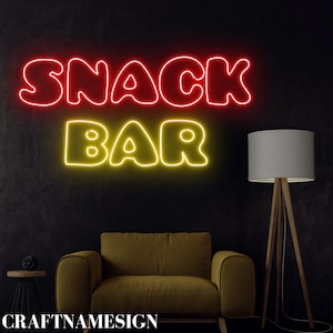 Snack Bar Neon Sign, Snack Grocery Store Led Sign, Custom Neon Sign ...
