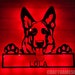 Personalized GSD German Shepherd Husky Metal Wall Art LED Light, Custom ...
