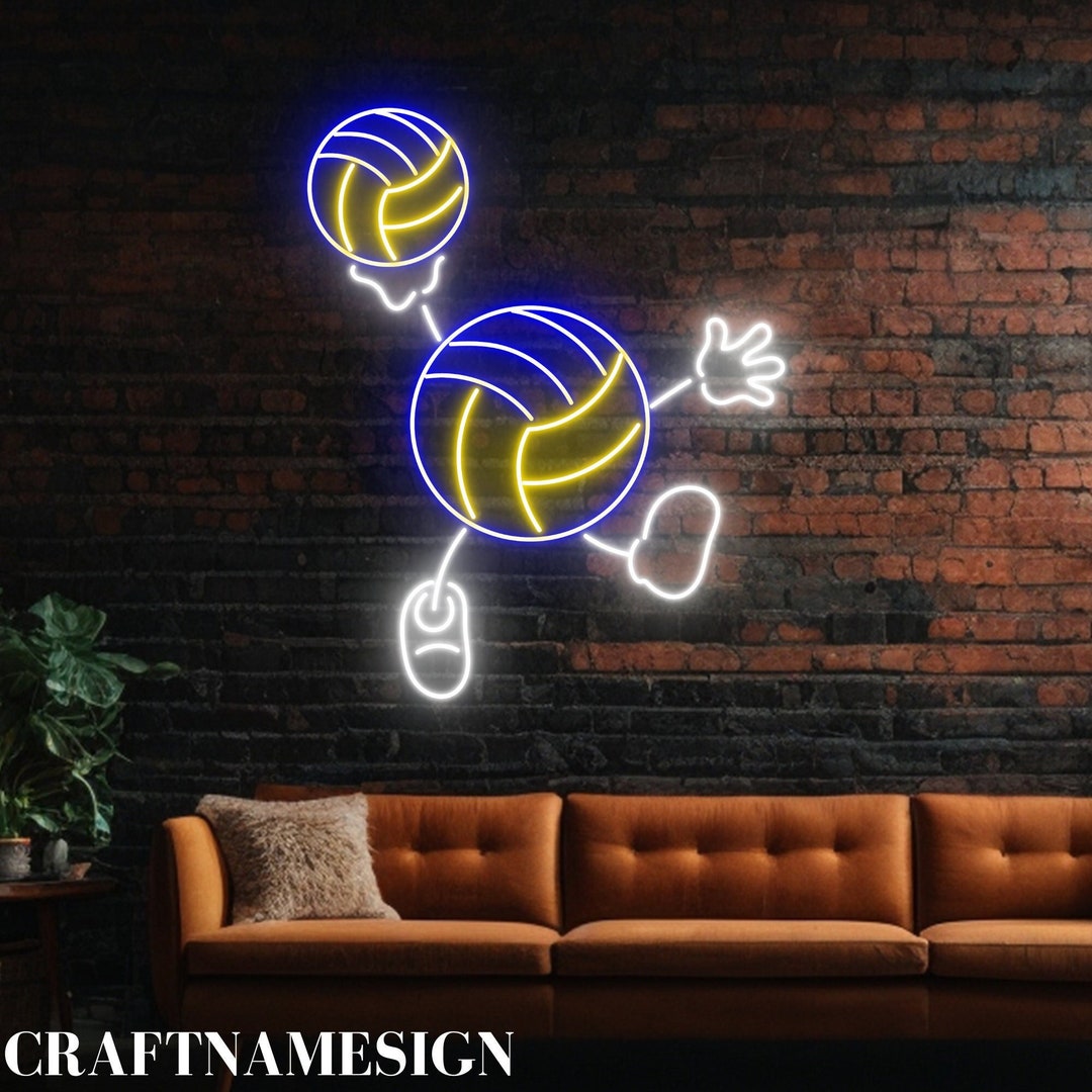 Funny Volleyball Neon Sign, Volleyball Led Sign, Custom Neon Led Light ...