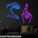 Love Symbol Middle Finger Neon Sign, Valentine Led Sign, Custom Neon ...