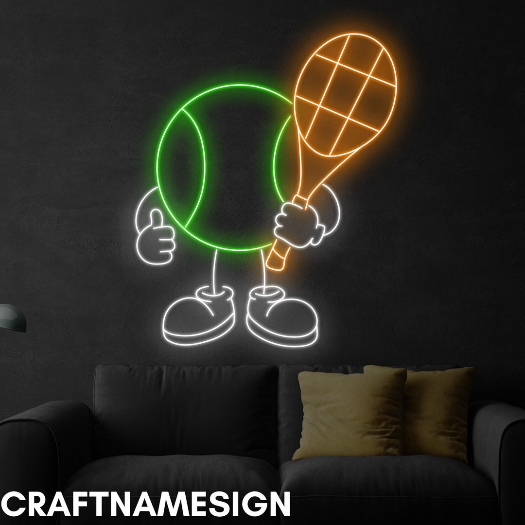 Tennis Neon Sign, Tennis Led Sign, Custom Neon Sign, Tennis Shop Wall ...