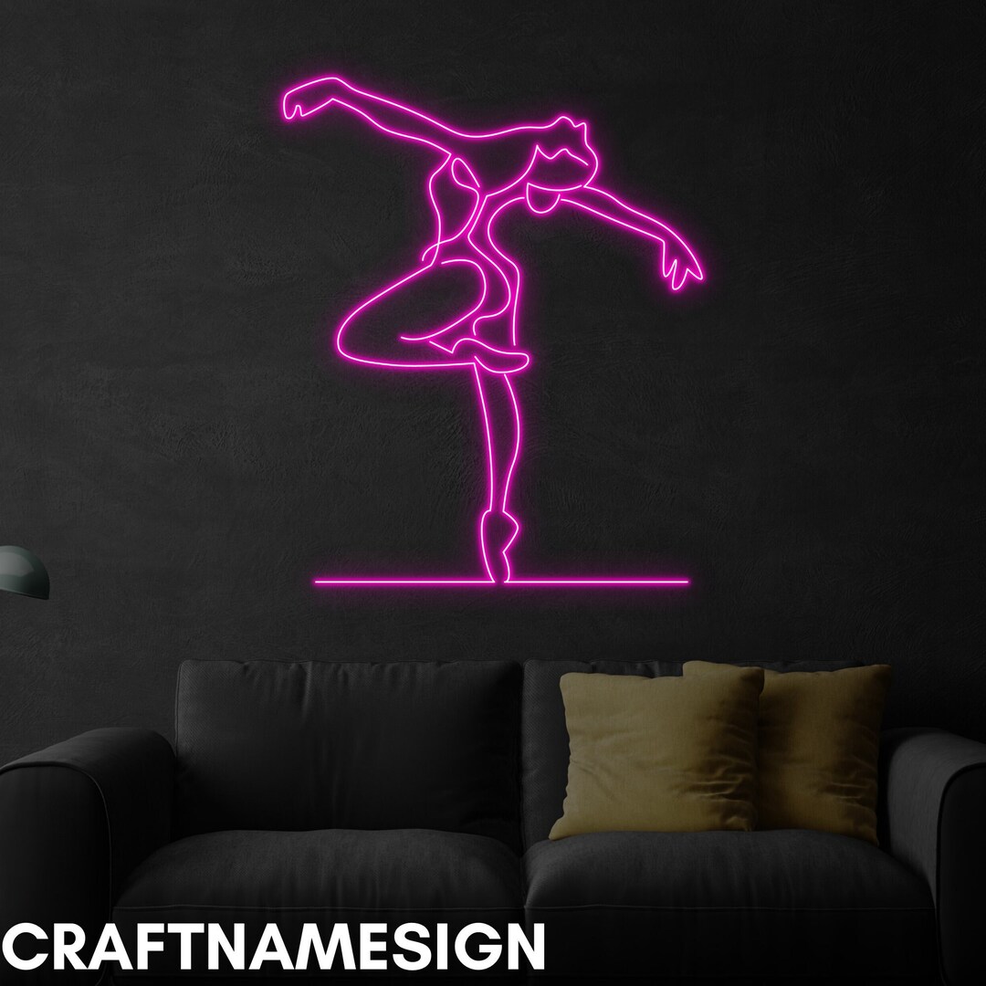 Girl Ballet Dance Neon Sign, Girl Ballet Led Sign, Custom Neon Sign ...