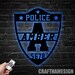 Personalized Police Force Metal Sign With LED Lights, Custom Police ...