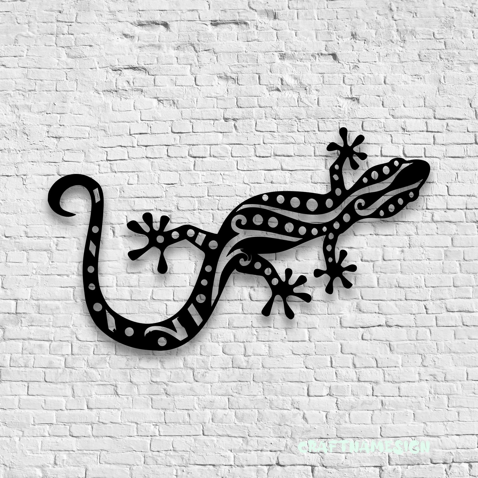 Gecko Metal Wall Art LED Light Ledge Lizard Sign Home Decor - Etsy