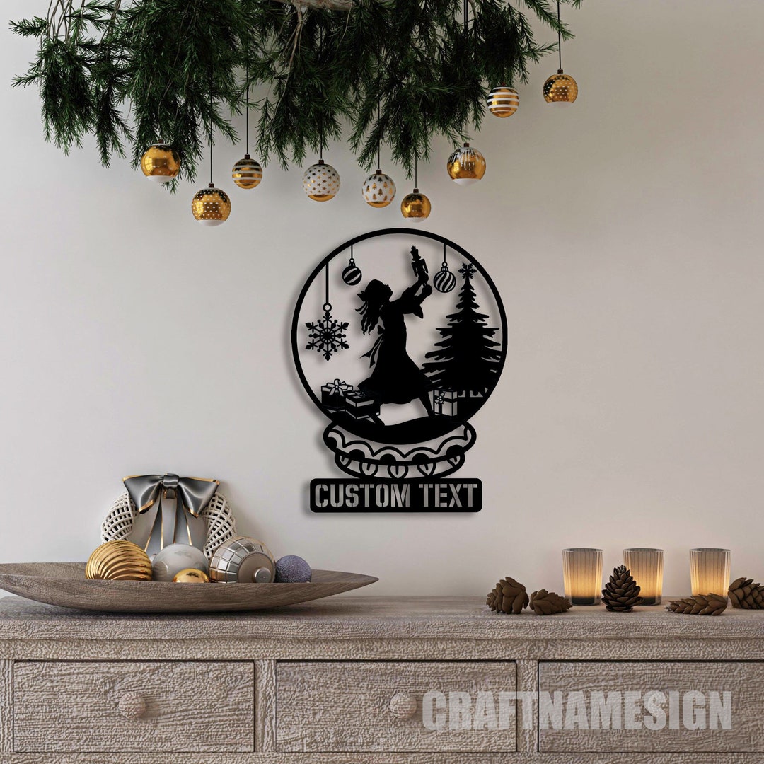 Custom Snowball Metal Wall Art LED Light Snowball Decor - Etsy