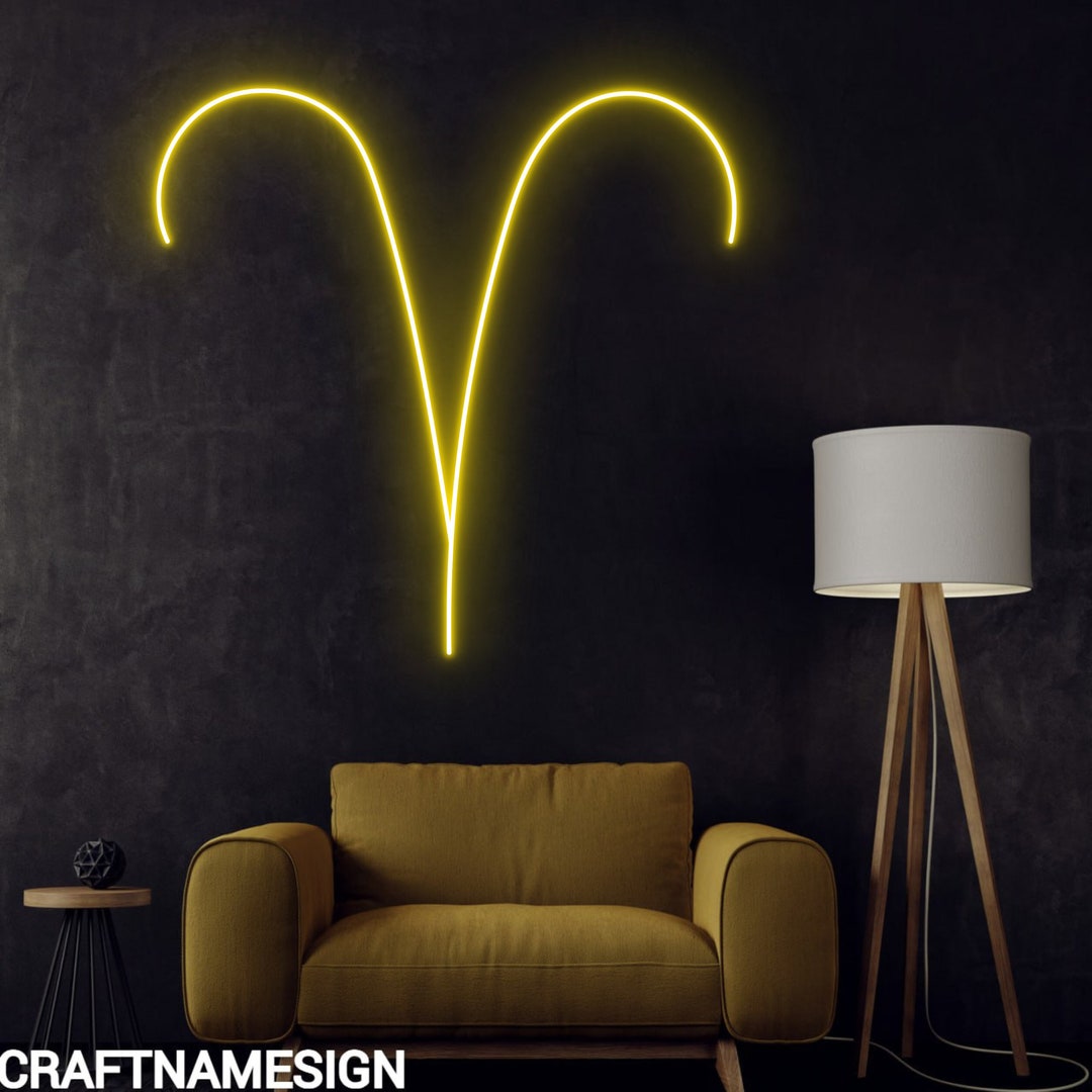 Aries Neon Sign, Aries Led Sign, Custom Neon Sign, Aries Zodiac ...
