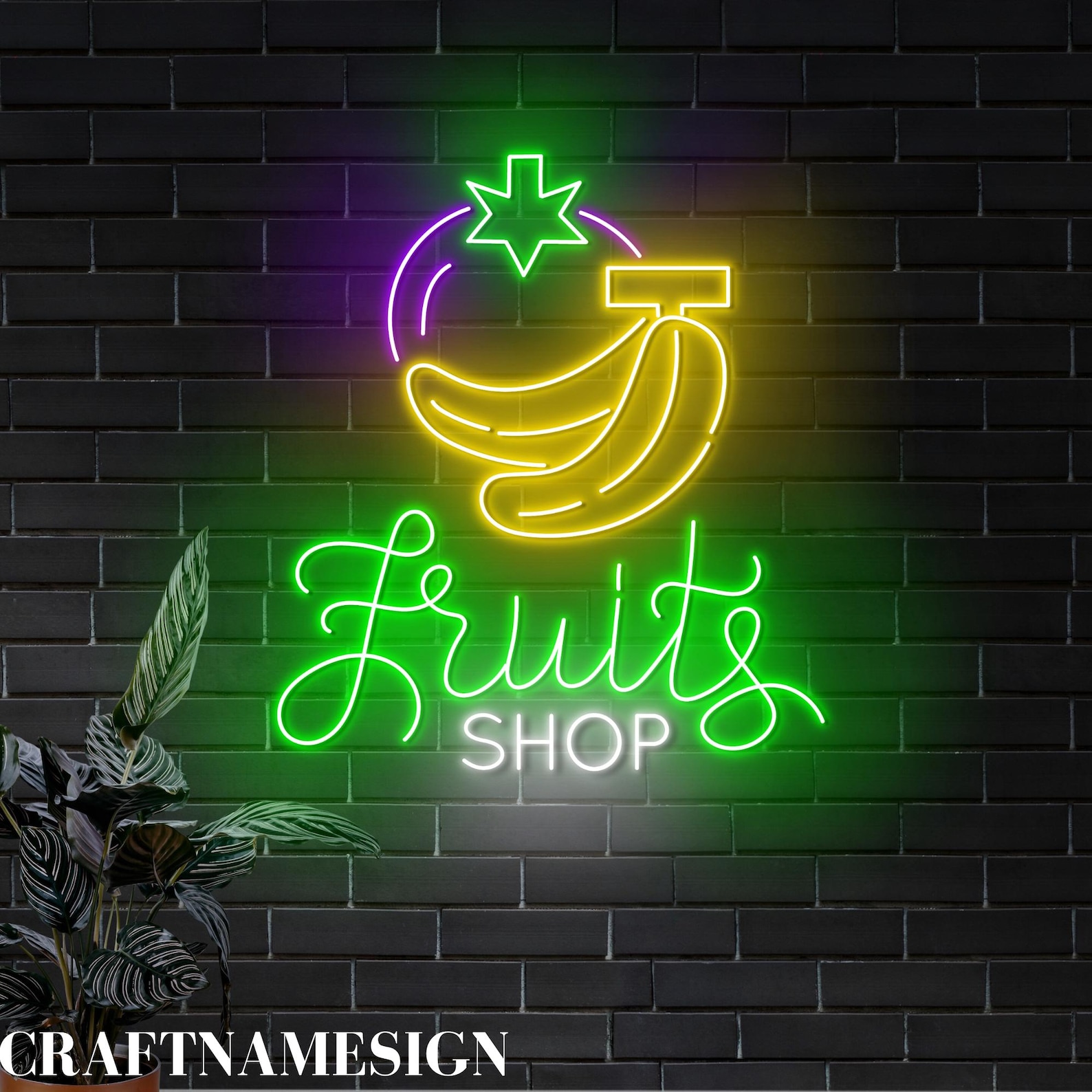 Fruit Shop Neon Sign, Open Fruit Shop Led Sign, Custom Neon Sign ...
