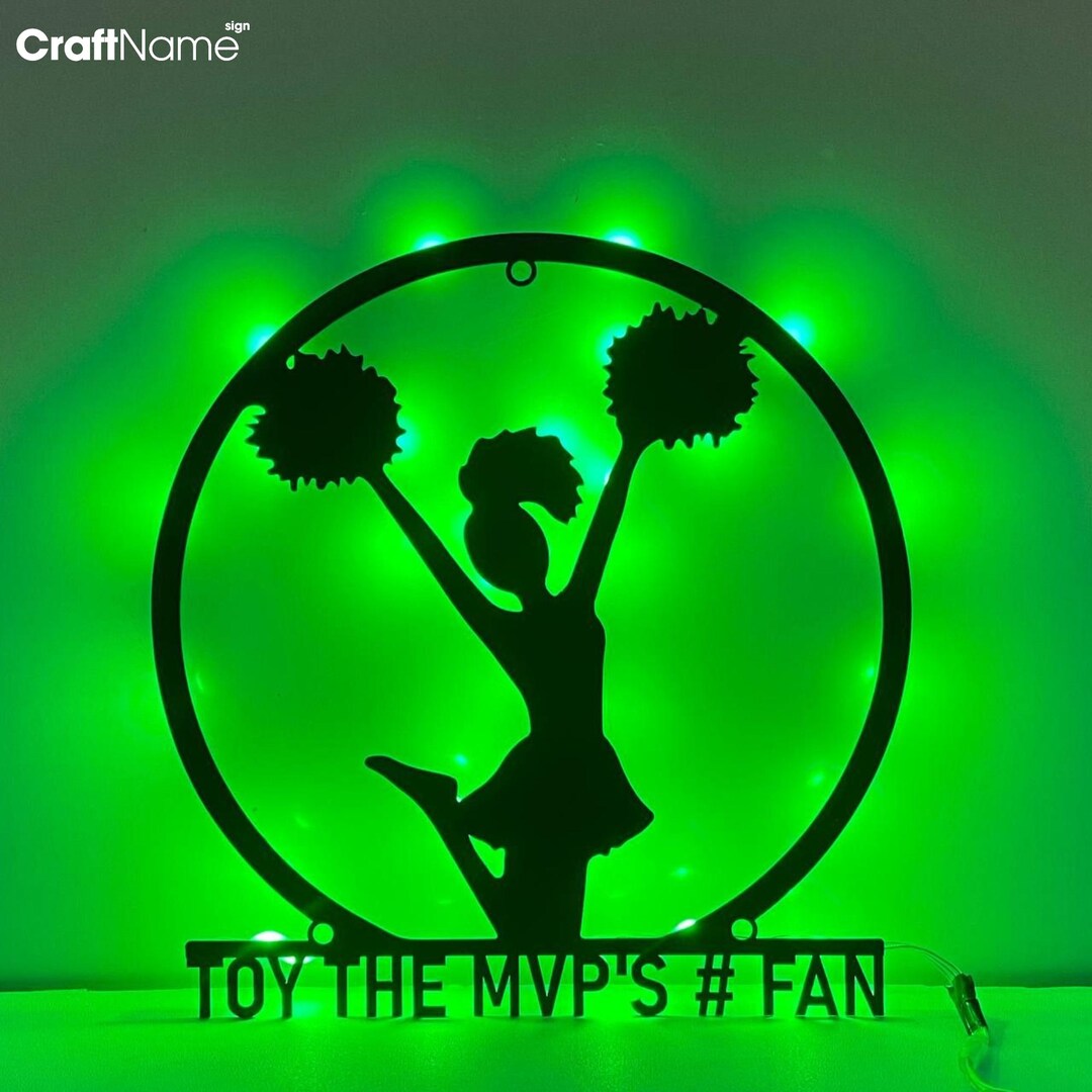 Custom Cheerleading Metal Sign, Personalized Cheerleader Name Metal ...