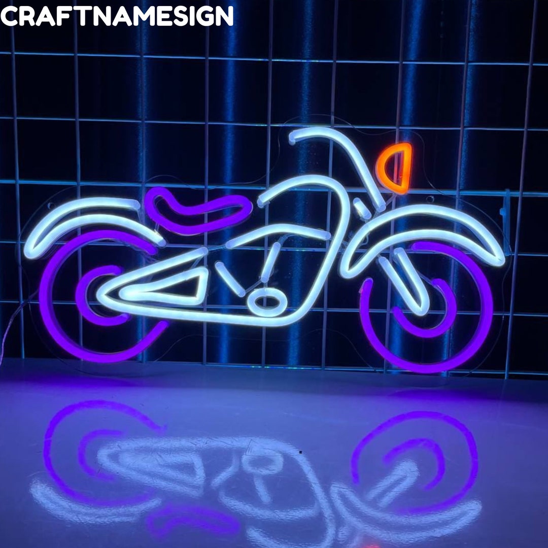 Motorcycle Neon Sign, Dirt Bike Led Sign, Custom Neon Sign, Motorcycle ...