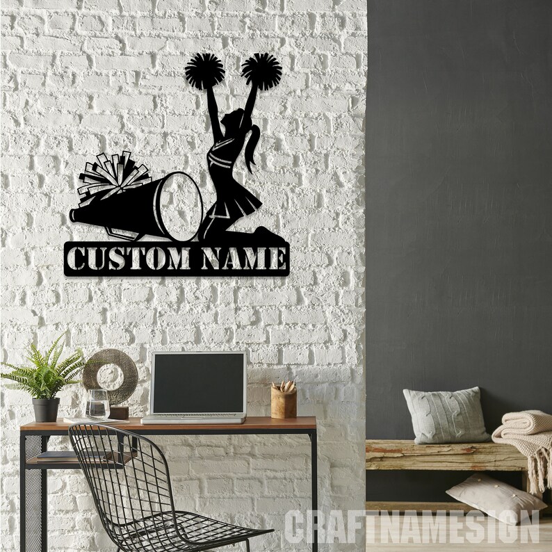Custom Cheerleading Lover Metal Sign, Cheerleading Metal LED Decor ...