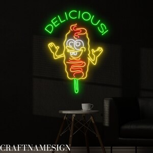 Delicious Elote Neon Sign, Elote Led Sign, Custom Neon Sign, Fast Food ...