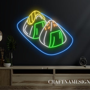 Japanese Salmon Fish Onigiri Neon Sign, Japanese Onigiri Led Sign ...
