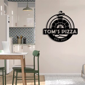Custom Pizza Shop Open Metal Sign, Open Pizzeria Led Sign, Personalized ...