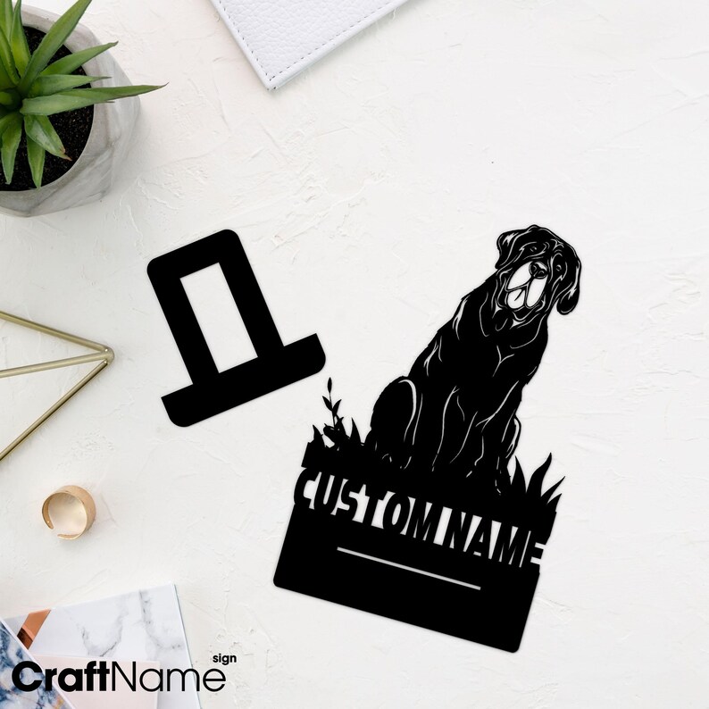 Custom English Mastiff Dog Metal Cell Phone Desk Holder, Mastiff Dog ...