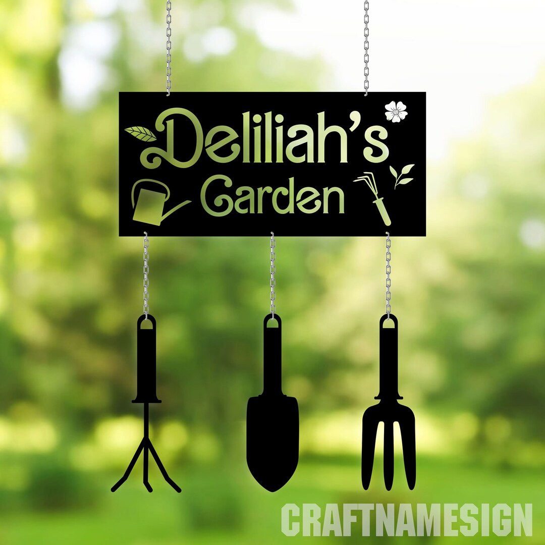 Personalized Metal Garden Wind Chime, Custom Metal Garden Decor ...