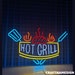 Hot Grill Neon Sign, Hot Grill Steak House Grill Bar Led Sign, Custom ...