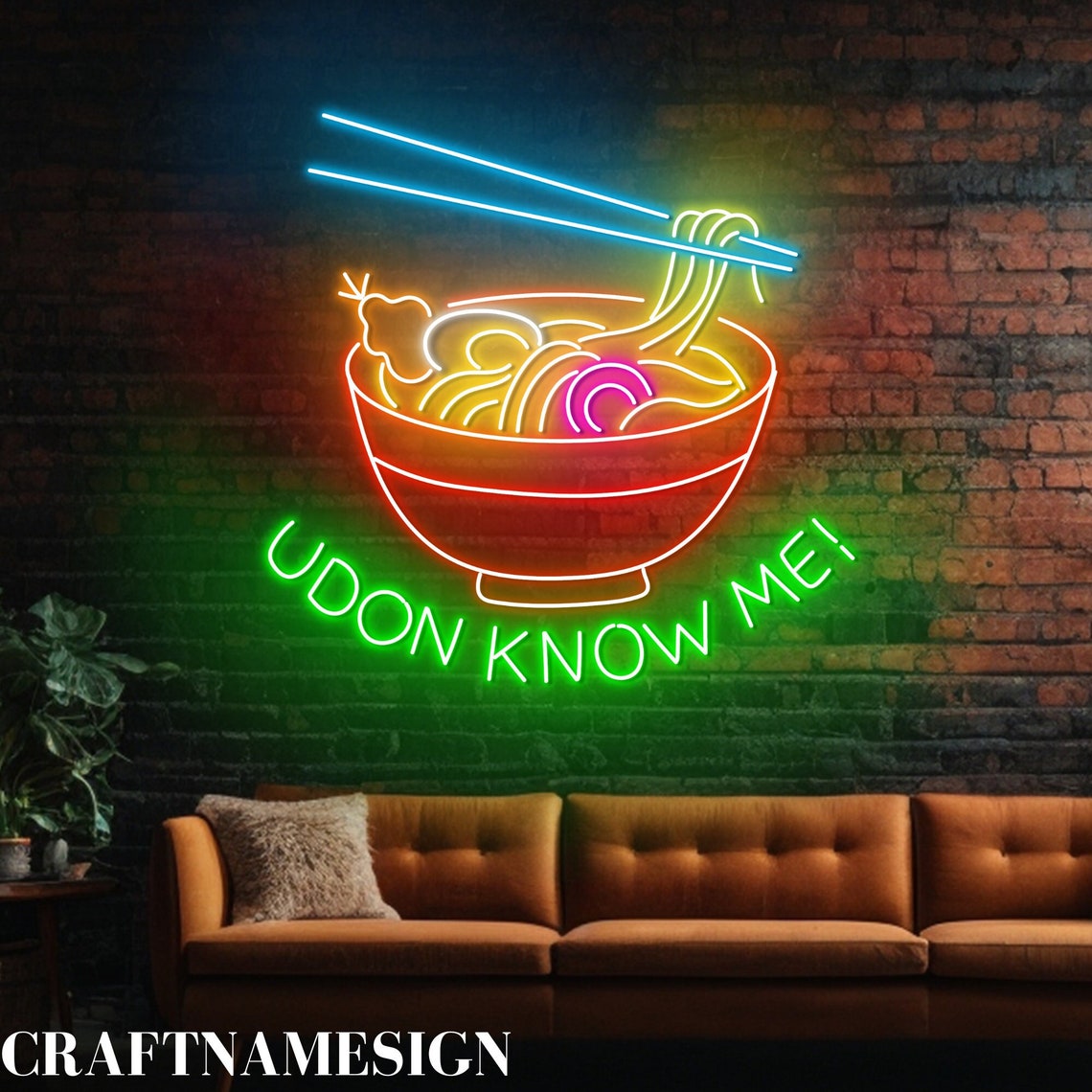 U Don Know Me Neon Sign, Japanese Udon Led Sign, Custom Neon Sign, Open ...