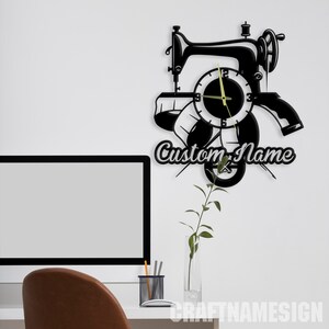 Custom Fashion Tailor Shop Wall Clock, Wall Clock Unique for Home Decor ...