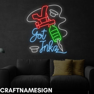 Got Ink Tattoo Led Sign, Got Ink Tattoo Neon Sign, Custom Neon Sign ...
