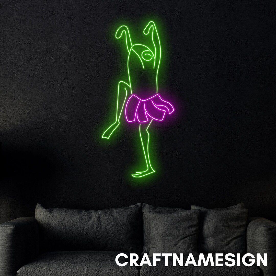 Frog Ballet Dance Neon Sign, Frog Ballet Led Sign, Custom Neon Sign ...