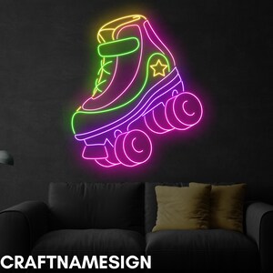 Roller Skates Led Sign, Roller Skates Neon Sign, Custom Neon Sign ...