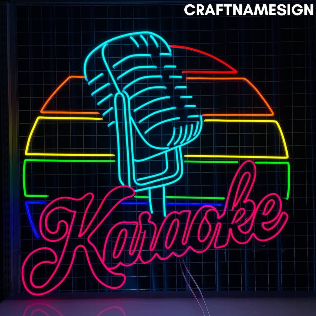 Karaoke Podcast Neon Sign, Karaoke Club Led Sign, Custom Neon Sign ...