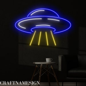 Spaceship UFO Neon Sign, Space UFO Led Sign, Custom Neon Sign ...