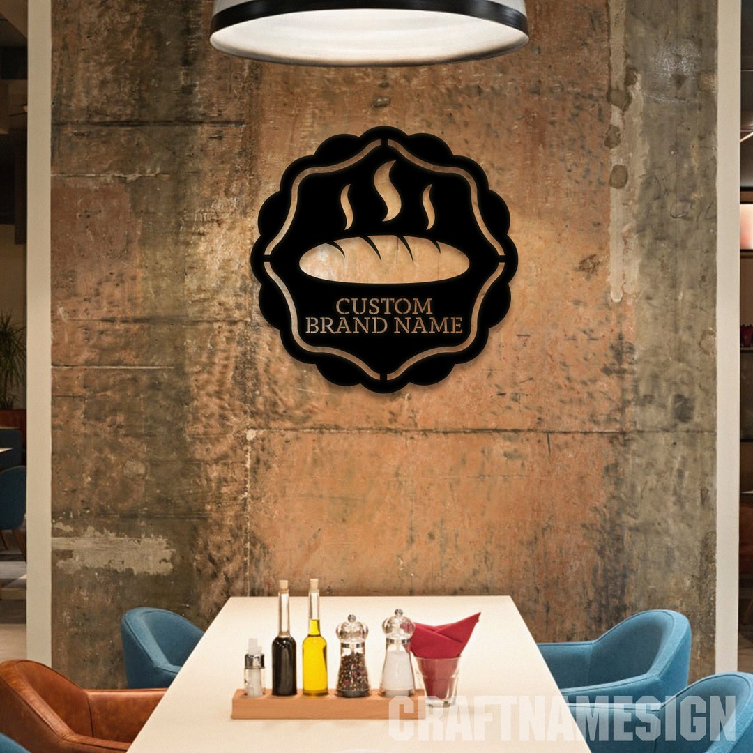 Custom Bakery Metal Sign, Custom Metal Name Sign Outdoor for Bakery ...