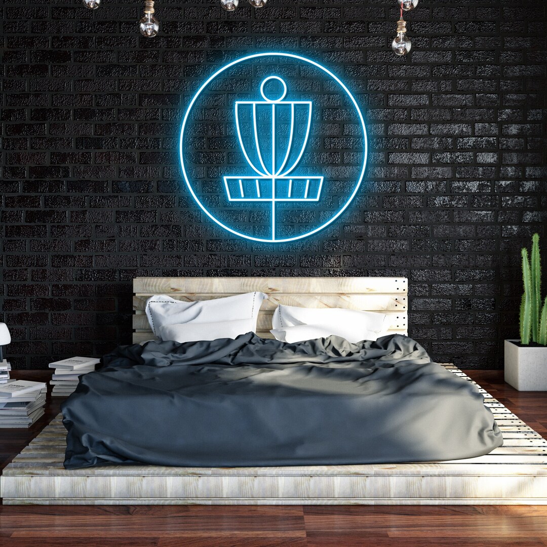 Custom Disc Golf Player Neon Wall Art LED Light - Personalized Disc ...
