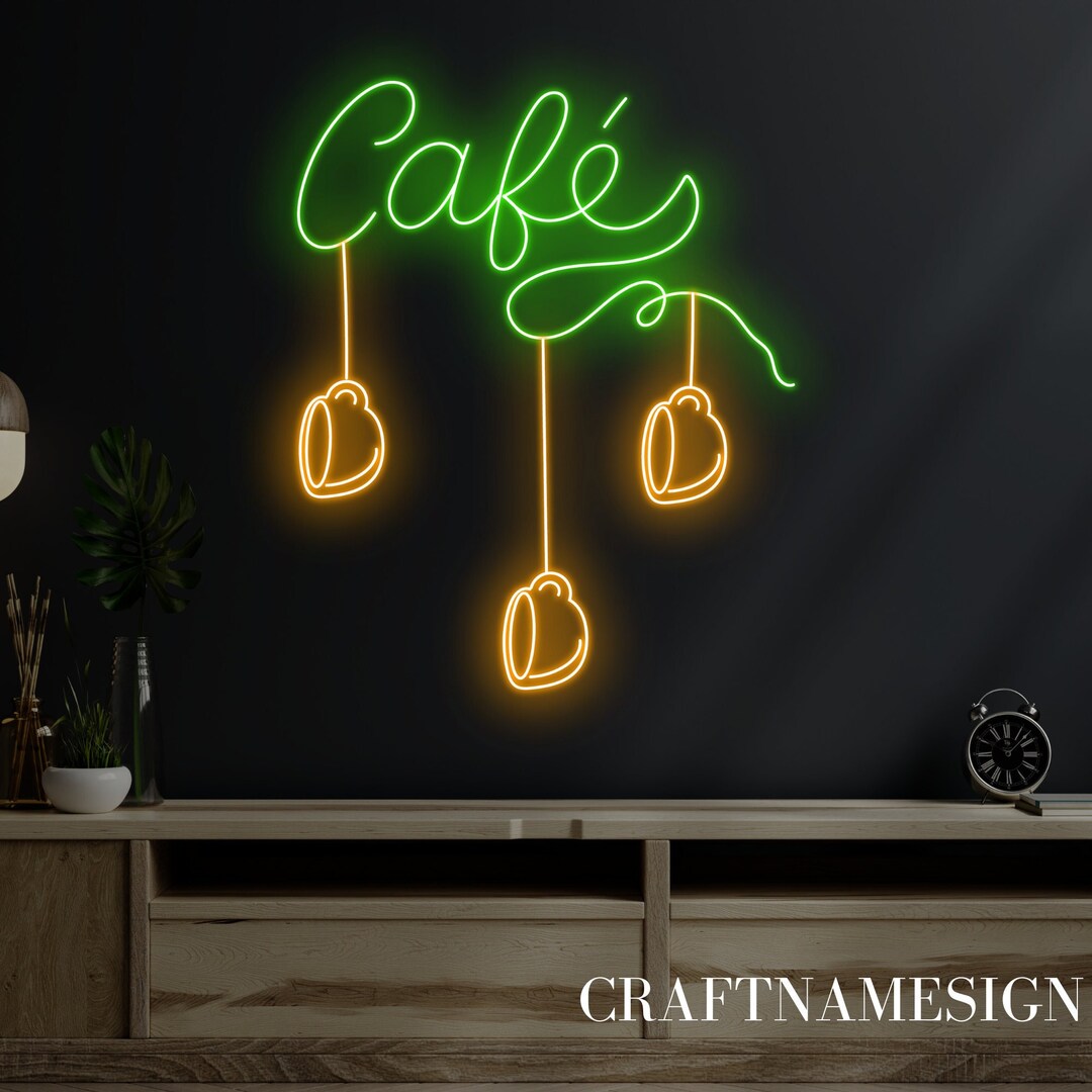 Cafe Shop Neon Sign, Coffee Bar Led Sign, Custom Neon Sign, Coffee Shop ...