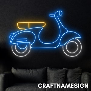 Classic Motorbike Neon Sign, Motorbike Led Sign, Custom Neon Sign ...