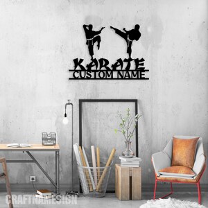 Custom Boy Karate Martial Arts Metal Wall Art With LED Light ...