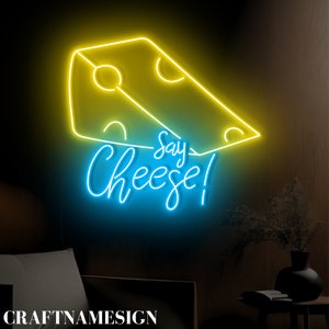 Say Cheese Neon Sign, Say Cheese Led Sign, Custom Neon Sign, Cheese ...