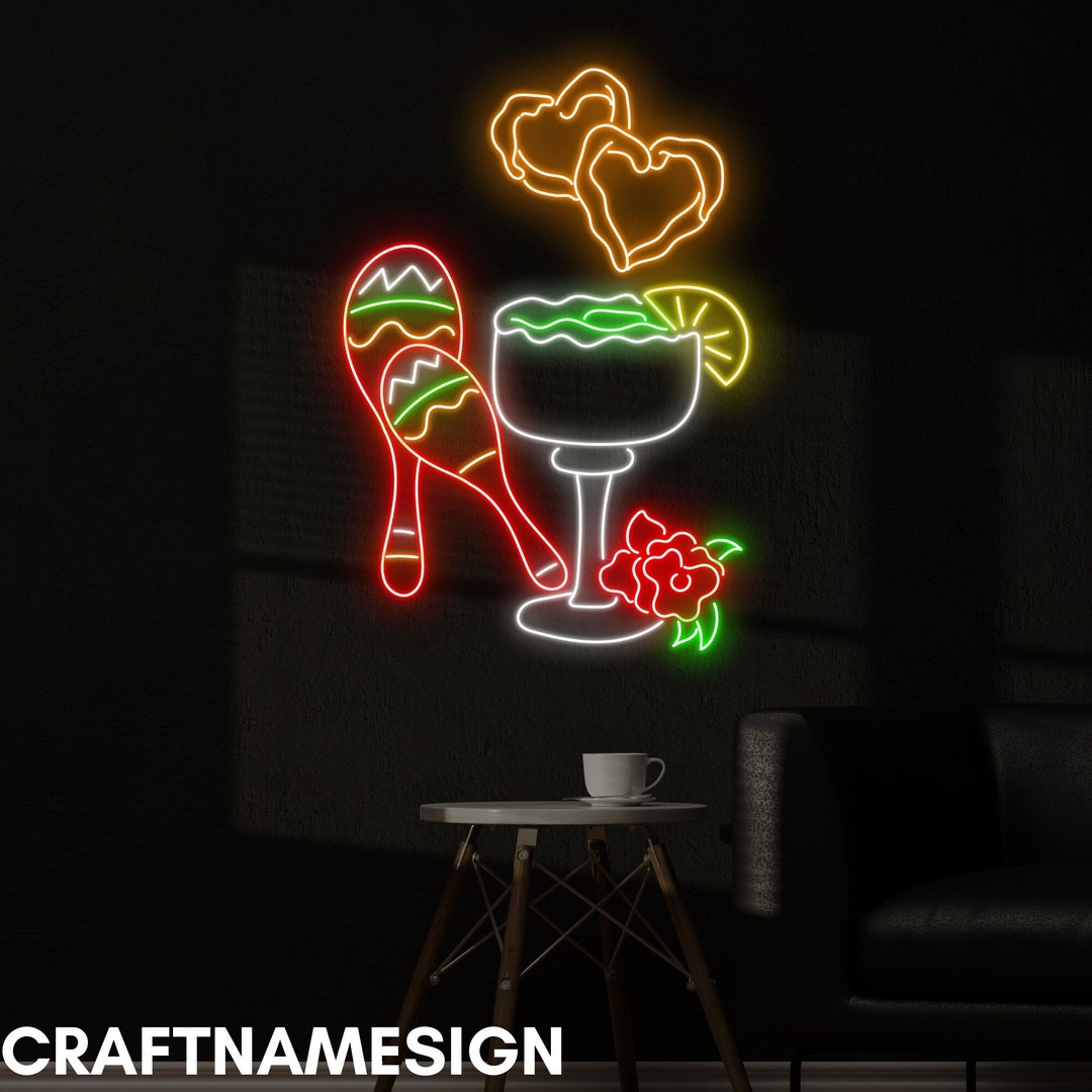 Mexican Wine Led Sign, Mexican Wine Neon Sign, Custom Neon Sign, Mexico ...