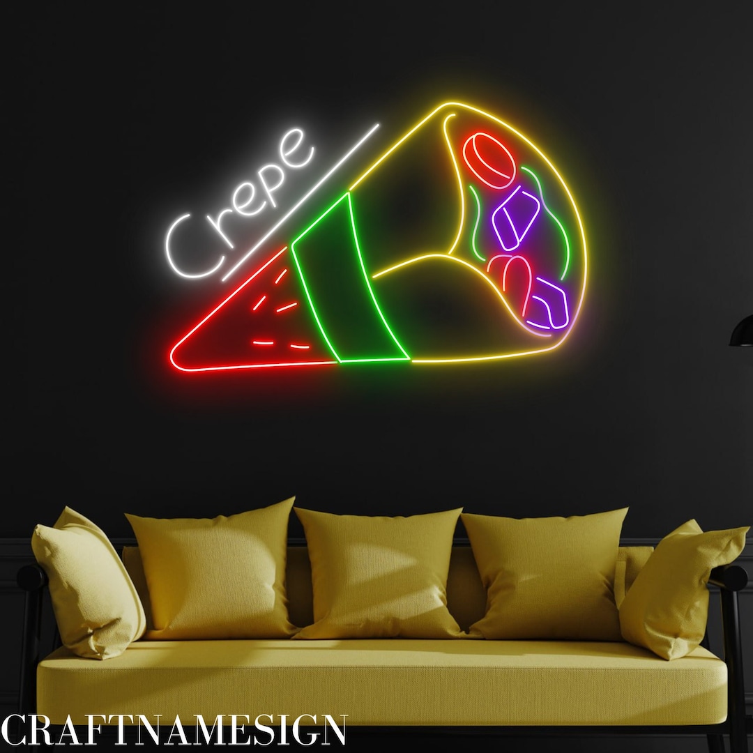 Crepe Cake Led Sign, French Crepe Cake Neon Sign, Custom Neon Sign ...