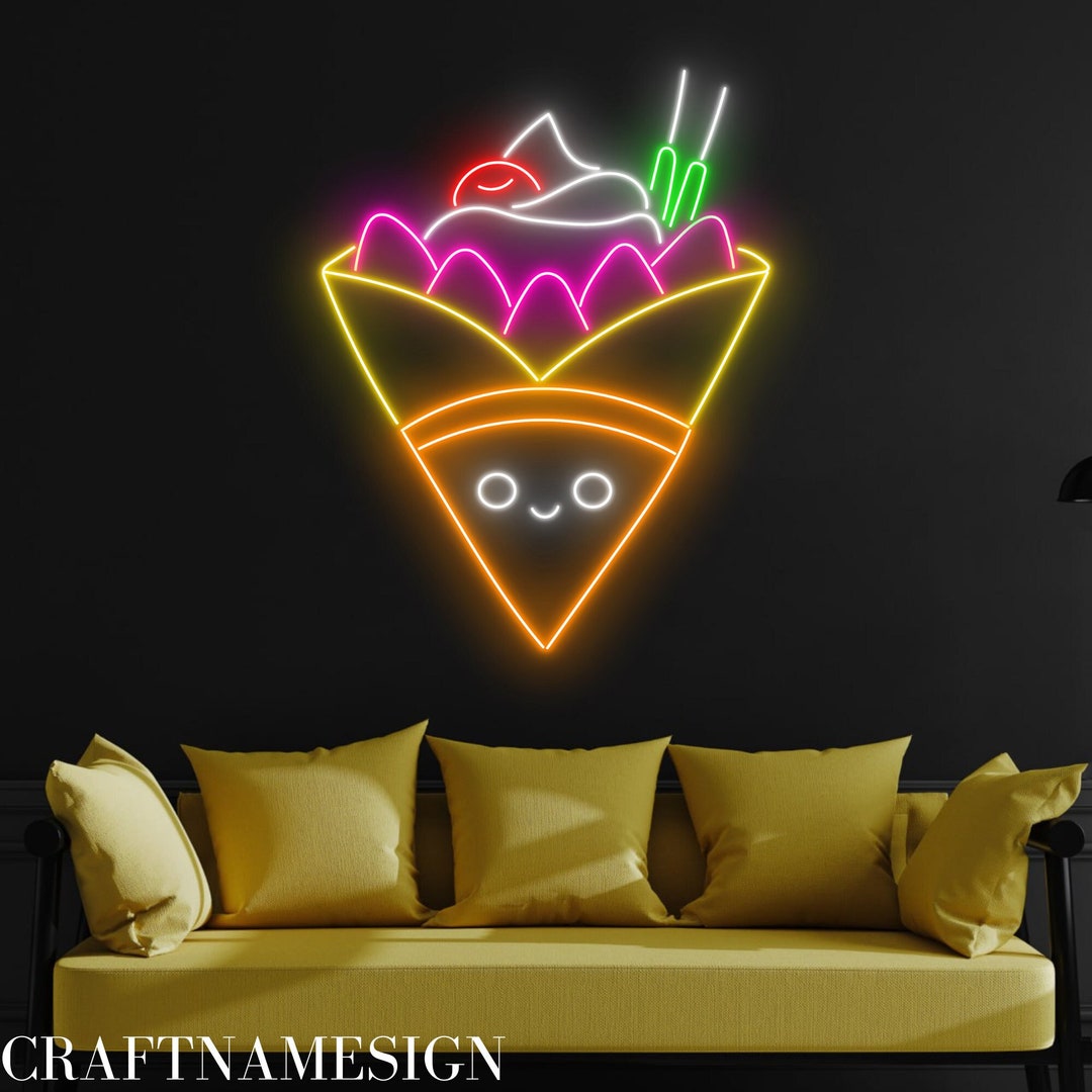 Crepe Cake Neon Sign, Crepe Cake Led Sign, Custom Neon Sign, Cake Store ...