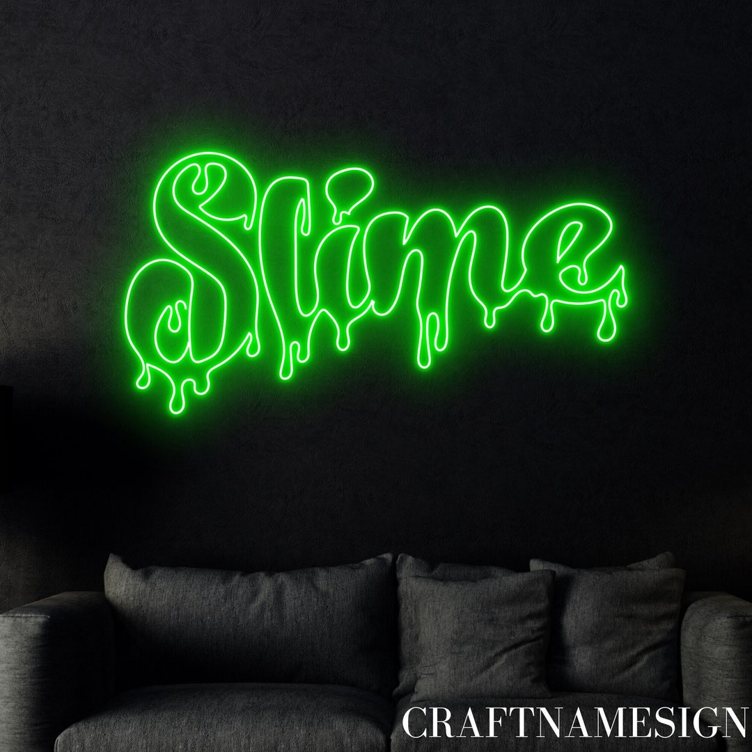 Slime Neon Sign, Slime Led Sign, Custom Neon Sign, Slime Shop Wall ...