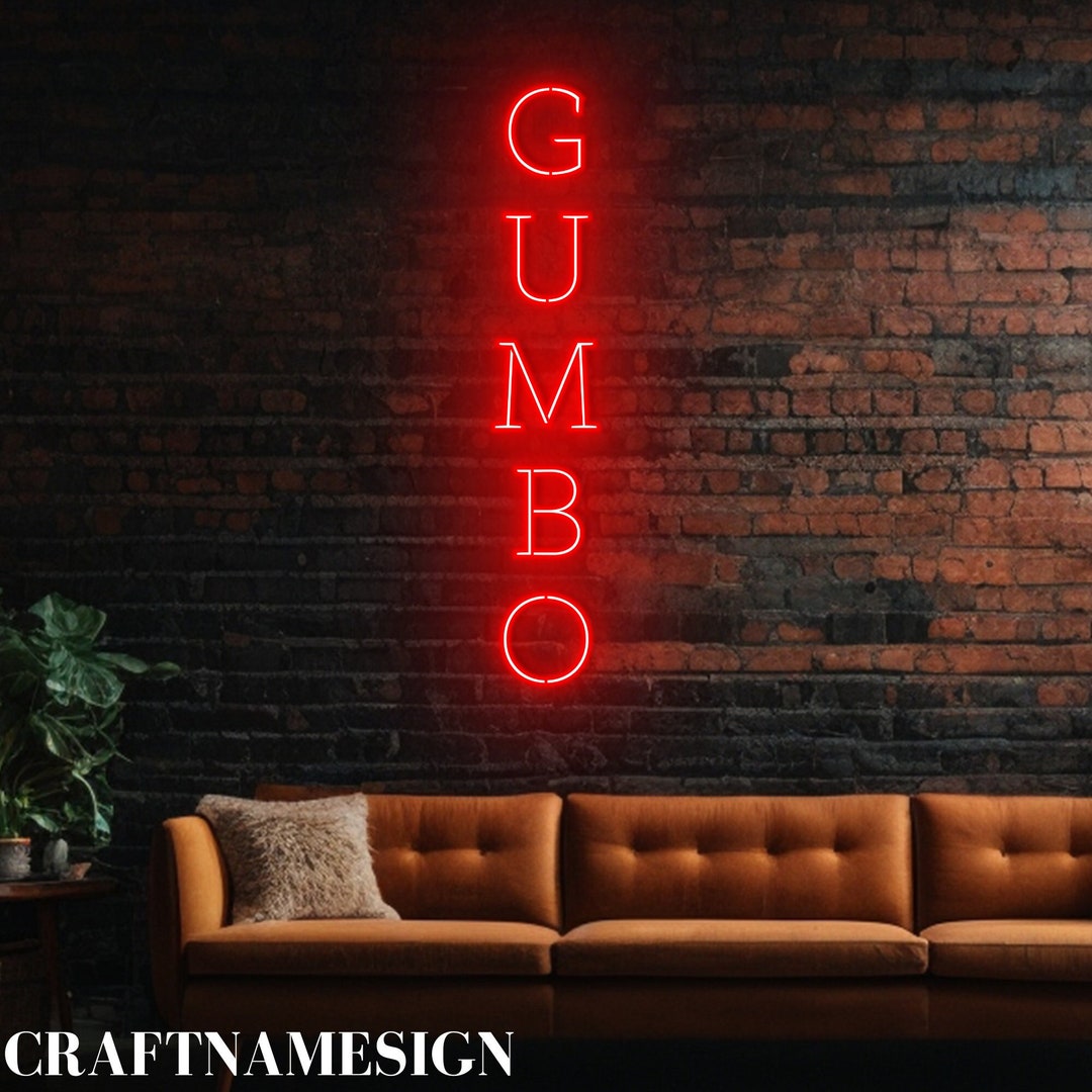 Gumbo Led Sign, Gumbo Neon Sign, Custom Neon Led Light, Gumbo ...