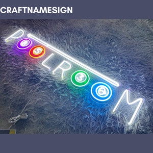 Billiard Pool Room Neon Sign, Billiards Led Sign, Billiards Neon Signs ...