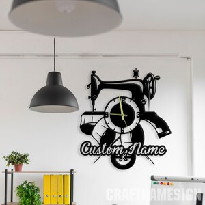 Custom Fashion Tailor Shop Wall Clock, Wall Clock Unique for Home Decor and Wall Arts ...