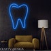 Tooth Line Neon Sign, Tooth Led Sign, Custom Neon Sign, Dentist Room ...